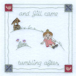 Jill Came Tumbling Embroidery Design | EmbroideryDesigns.com