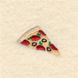 Mini Pizza Embroidery Design | EmbroideryDesigns.com