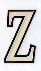 Zeta 2c Greek Applique 6" H Embroidery Design | EmbroideryDesigns.com