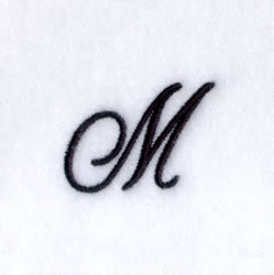 Script M Embroidery Design | EmbroideryDesigns.com
