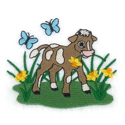 Spring Calf Embroidery Design | EmbroideryDesigns.com