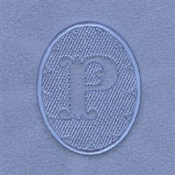 Embossed Monogram P Embroidery Design | EmbroideryDesigns.com