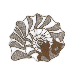 Toile Seashell Embroidery Design | EmbroideryDesigns.com