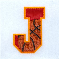 J Basketball Applique Embroidery Design | EmbroideryDesigns.com