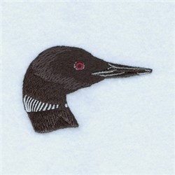 Adult Loon Head Embroidery Design | EmbroideryDesigns.com