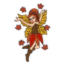 Autumn Fairy Dancing Embroidery Design | EmbroideryDesigns.com