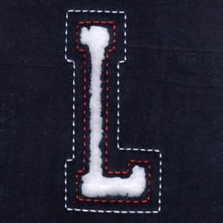L - Cutout Letters Embroidery Design | EmbroideryDesigns.com