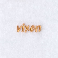Vixen Text Embroidery Design | EmbroideryDesigns.com