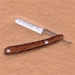 Straight Razor Embroidery Design | EmbroideryDesigns.com