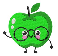 Green Apple Embroidery Design | EmbroideryDesigns.com