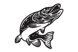 Pike Fish Embroidery Design | EmbroideryDesigns.com