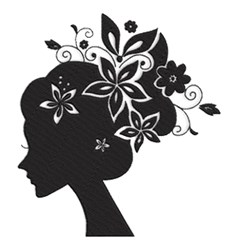 Flower Lady Embroidery Design | EmbroideryDesigns.com