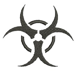 Biohazard Symbol Embroidery Design | EmbroideryDesigns.com