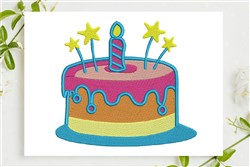 Birthday Cake Embroidery Design | EmbroideryDesigns.com