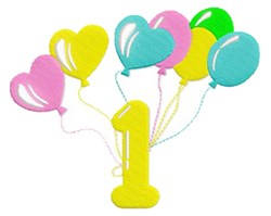 1st Birthday Embroidery Design | EmbroideryDesigns.com