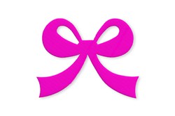 Pink Bow Embroidery Design | EmbroideryDesigns.com