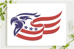 Eagle Flag Embroidery Design | EmbroideryDesigns.com