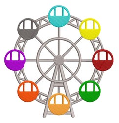 Ferris Wheel Embroidery Design | EmbroideryDesigns.com