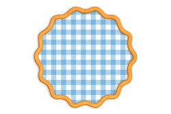 Gingham Circle Embroidery Design | EmbroideryDesigns.com