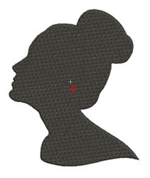 Woman Silhouette Embroidery Design | EmbroideryDesigns.com