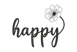Happy Embroidery Design | EmbroideryDesigns.com