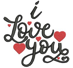 I Love You Embroidery Design | EmbroideryDesigns.com