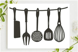 Kitchen Utensils Embroidery Design | EmbroideryDesigns.com