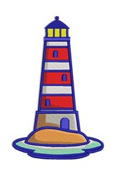 Lighthouse Embroidery Design | EmbroideryDesigns.com