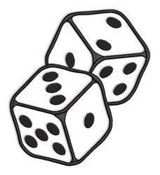Dice Outline Embroidery Design | EmbroideryDesigns.com