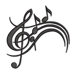 Music Notes Embroidery Design | EmbroideryDesigns.com