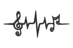Music Beat Embroidery Design | EmbroideryDesigns.com