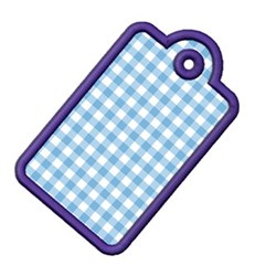 Gingham Tag Embroidery Design | EmbroideryDesigns.com