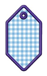 Gingham Tag Embroidery Design | EmbroideryDesigns.com
