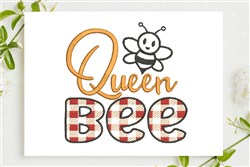 Queen Bee Embroidery Design | EmbroideryDesigns.com
