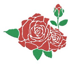 Red Roses Embroidery Design | EmbroideryDesigns.com