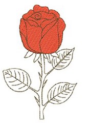 Rose Bud Embroidery Design | EmbroideryDesigns.com