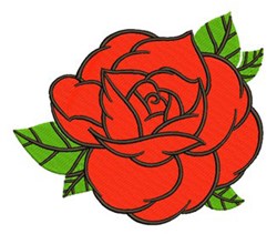 Red Rose Embroidery Design | EmbroideryDesigns.com