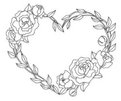 Rose Heart Embroidery Design | EmbroideryDesigns.com