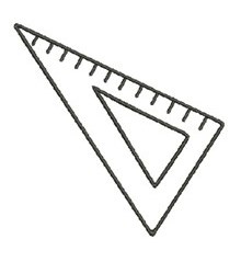 Triangle Ruler Embroidery Design | EmbroideryDesigns.com