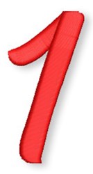 Number 1 Embroidery Design | EmbroideryDesigns.com