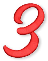 Number 3 Embroidery Design | EmbroideryDesigns.com