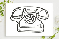 Telephone Embroidery Design | EmbroideryDesigns.com