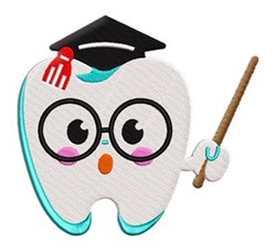 Tooth Graduate Embroidery Design | EmbroideryDesigns.com