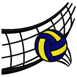 Volleyball Net Embroidery Design | EmbroideryDesigns.com