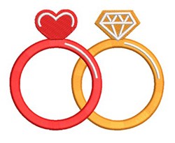 Wedding Rings Embroidery Design | EmbroideryDesigns.com
