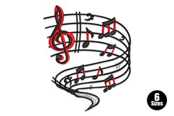 Music Notes Embroidery Design | EmbroideryDesigns.com