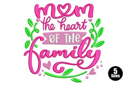 Heart Of Family Embroidery Design | EmbroideryDesigns.com