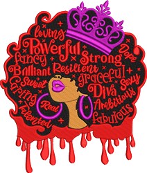 Black Woman Embroidery Design | EmbroideryDesigns.com