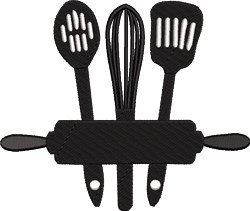Kitchen Utensils Embroidery Design | EmbroideryDesigns.com