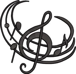 Music Notes Embroidery Design | EmbroideryDesigns.com